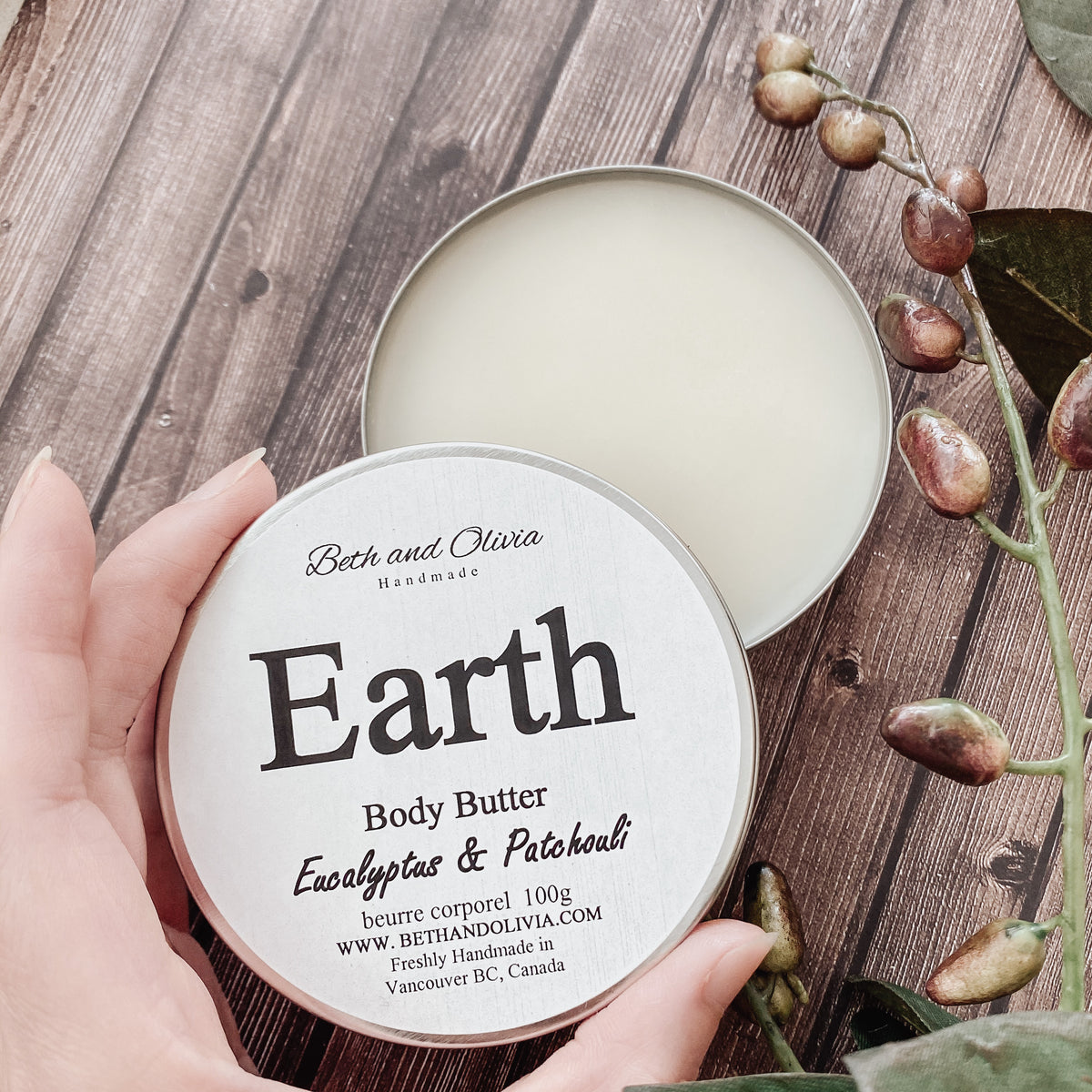 Earth Body Butter Tin 100g – Beth and Olivia Handmade